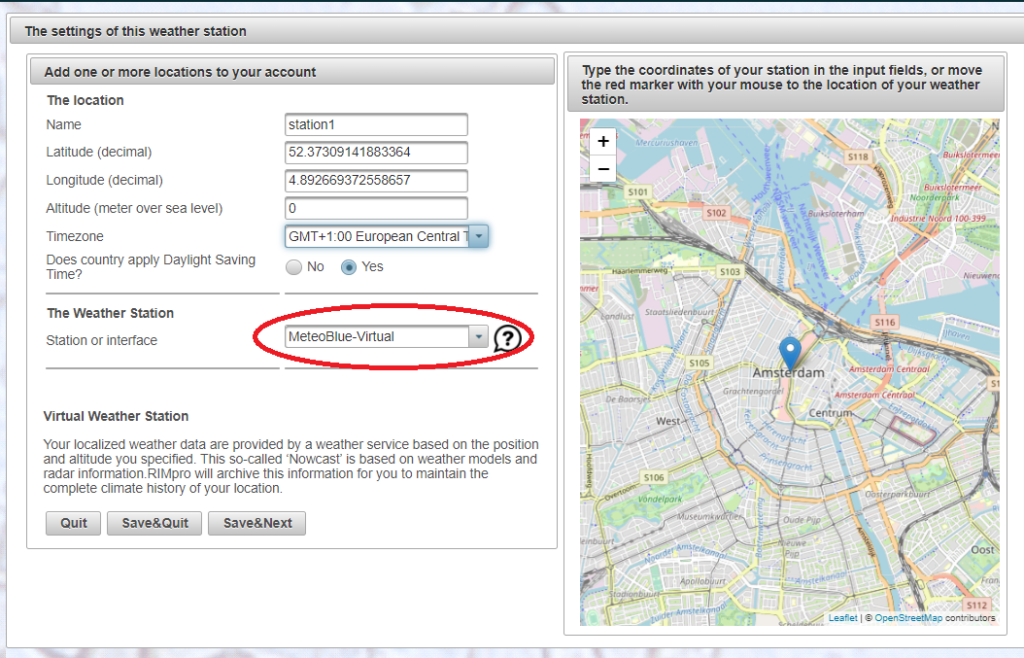 How can I add a virtual weather station? - RIMpro